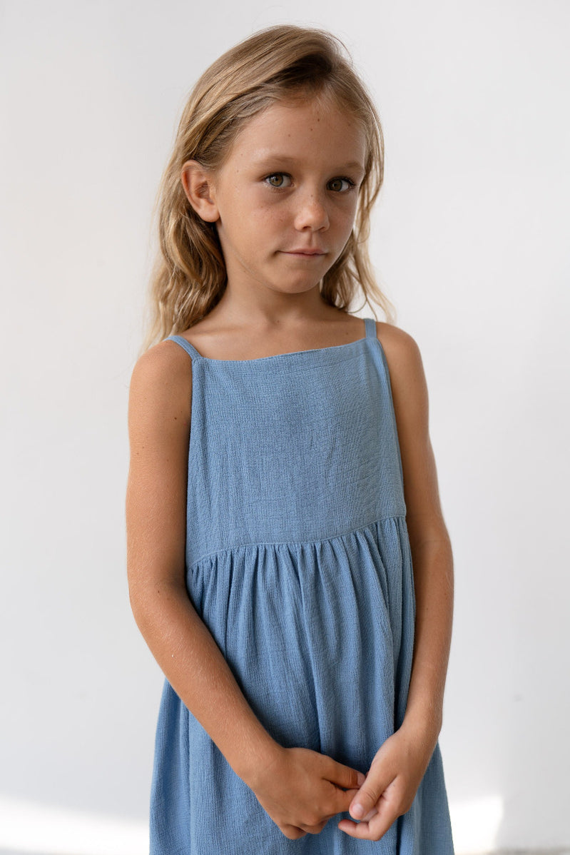 Illoura the Label USA Field Dress - Cornflower – The Little Kiwi Co