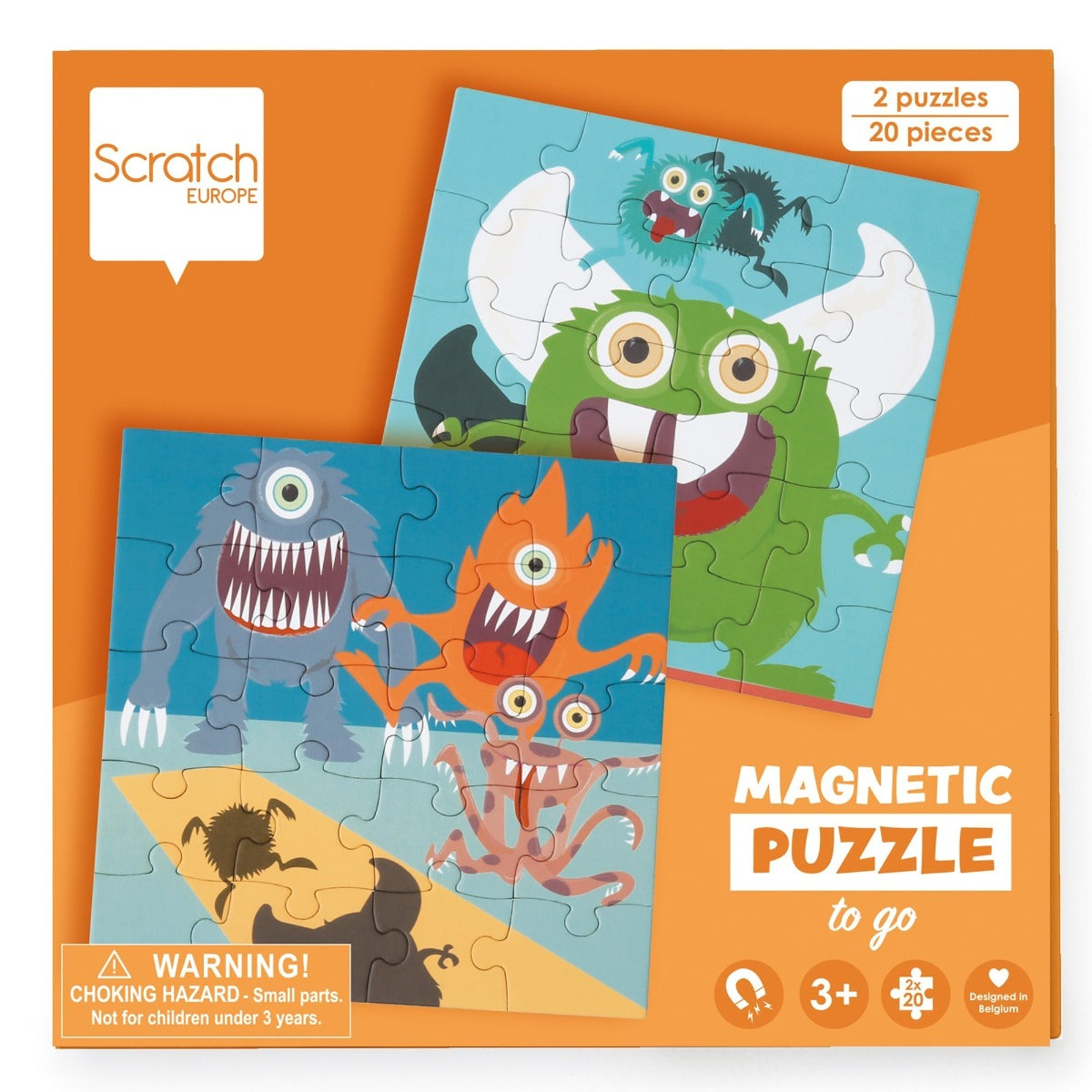 Scratch USA Magnetic Puzzle Book To Go - Monsters – The Little Kiwi Co